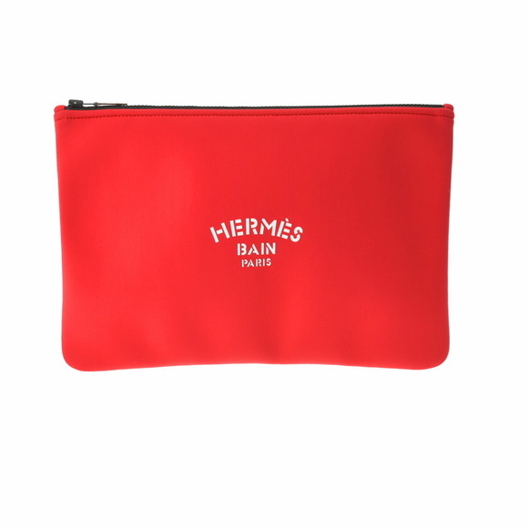 Hermes | Bags | Hermes Neovan Gm Red Ladies Polyamide Pouch | Poshmark
